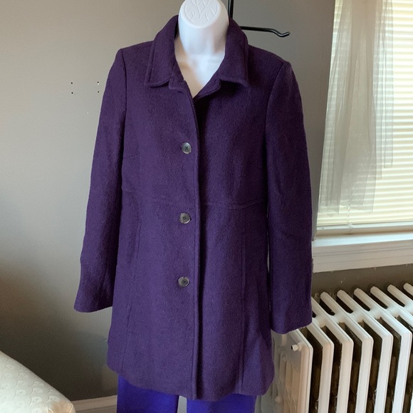 Lands' End | Jackets & Coats | Landsend Fall Purple Pea Coat | Poshmark